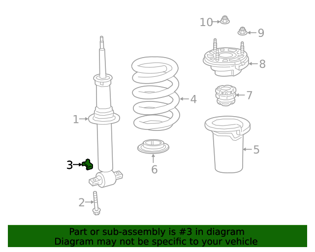 2019-2024 GM Front Shock Absorber Nut 11548880 GM | GMPartsDirect.com