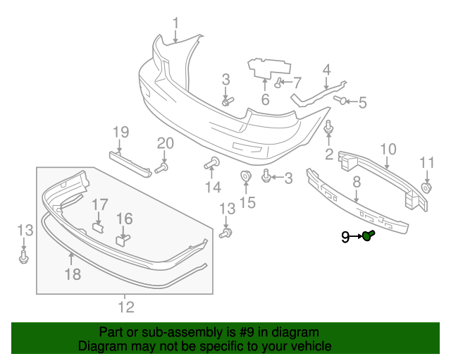 09409-08321-5ES - Bumper Impact Absorber Clip - 2002-2013 Suzuki ...