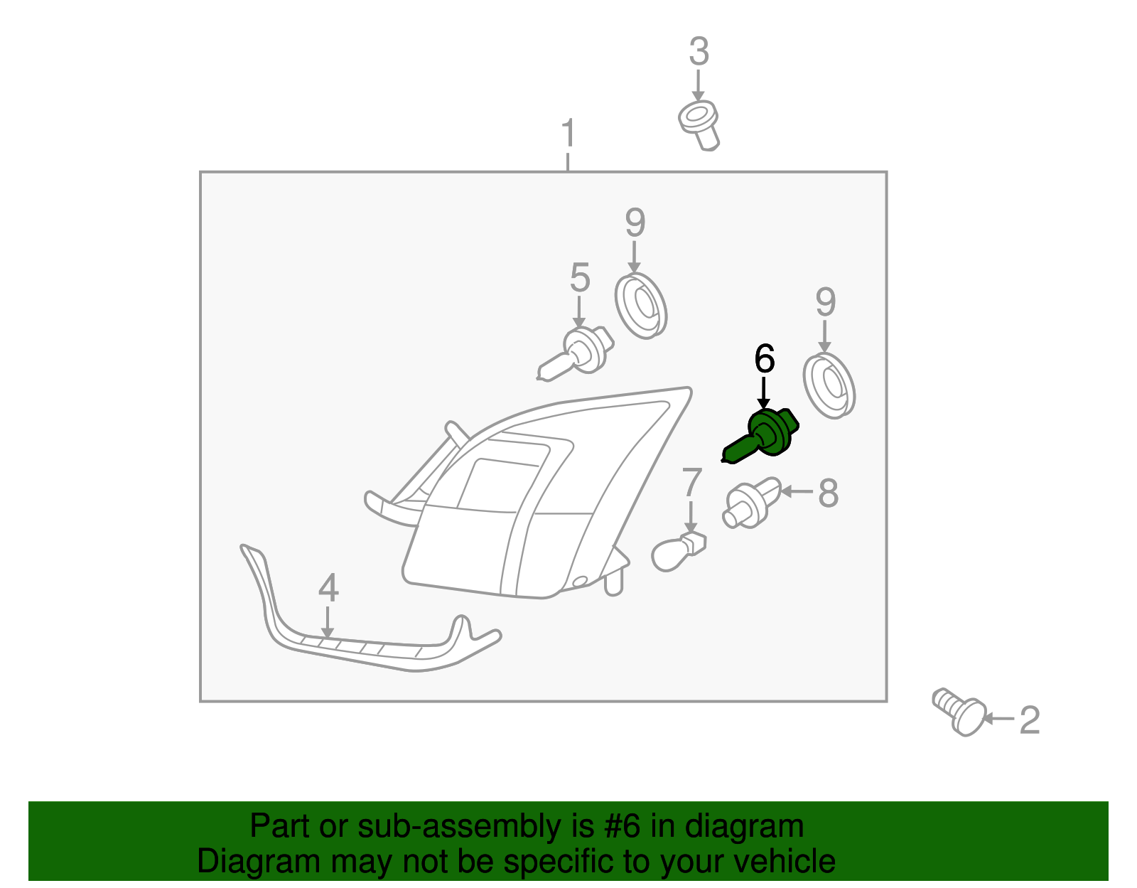 2002-2023 Ford High Beam Bulb 93BZ-13466-A | Retail Performance Auto Parts