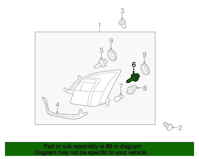 2002-2022 Ford High Beam Bulb 93BZ-13466-A | TascaParts.com