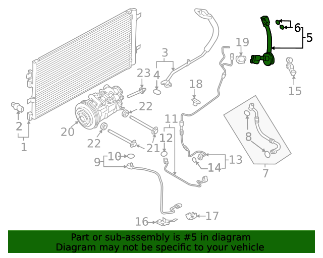 2015-2022 Porsche Macan Discharge & Liquid Hose Assembly 9A7-260-712-00 ...