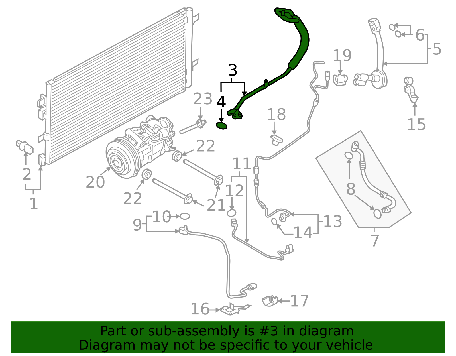2017-2018 Porsche Macan A/C Refrigerant Suction Hose 95B-816-743-G ...