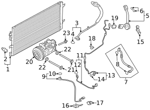 2017-2018 Porsche Macan A/C Refrigerant Suction Hose 95B-816-743-G ...