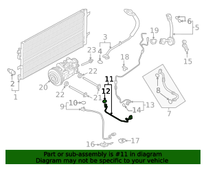 95B-260-701-AA - A/C Refrigerant Discharge Hose 2017-2018 Porsche Macan ...