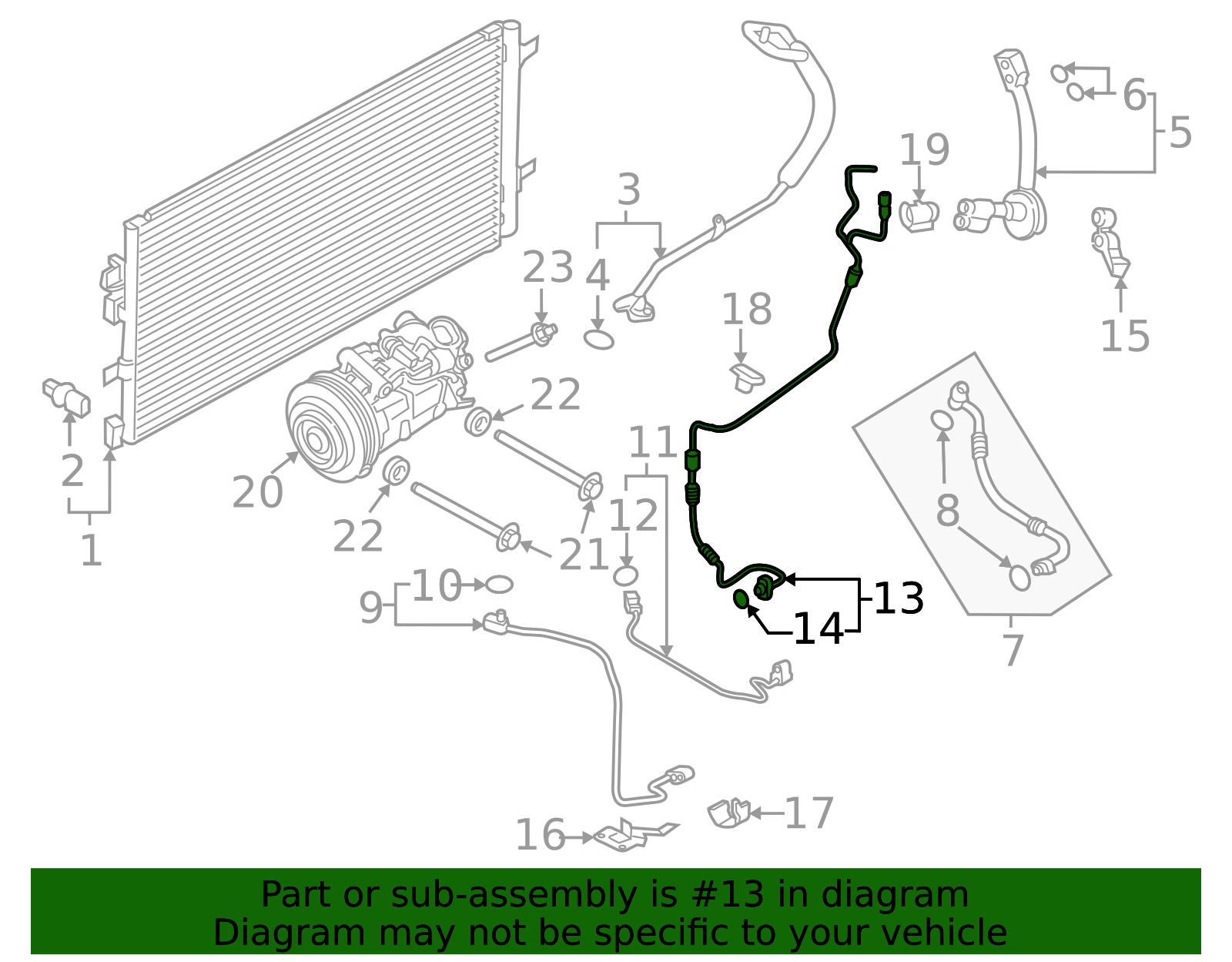 2015-2018 Porsche Macan AC Tube 95B-260-710-Q | Sunset Porsche Parts