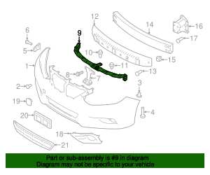 62240-9HS0A - Upper Stiffener - 2016-2018 Nissan Altima | Nissan OEM ...