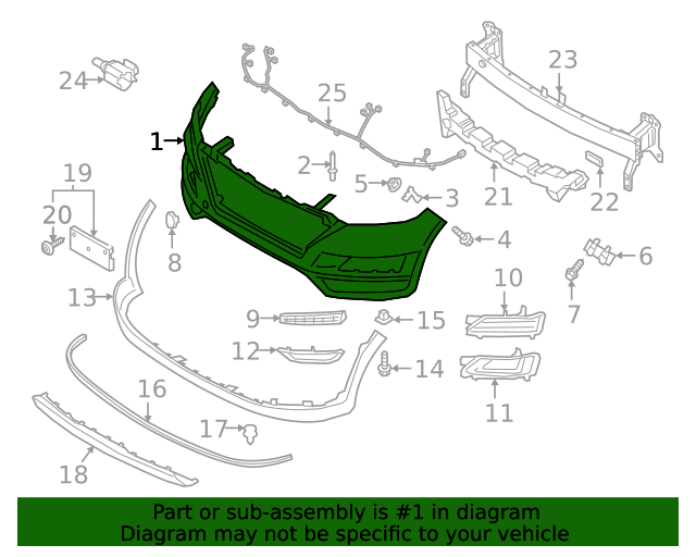 Genuine OEM Bumper Cover Part# 86511-D3500 Fits 2019-2021 Hyundai ...