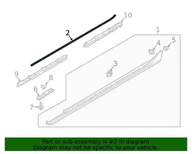 31448913 - Rocker Panel Molding Seal 2019-2022 Volvo | AutoNationParts.com