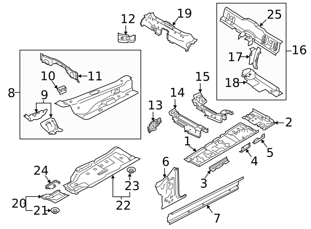 8W6-825-208-B - Floor Pan Splash Shield 2018-2024 Audi | AutoNation Parts