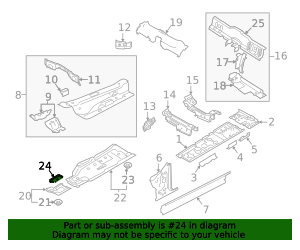 8W0-804-648 - Floor Pan Splash Shield Bracket 2017-2023 Audi ...