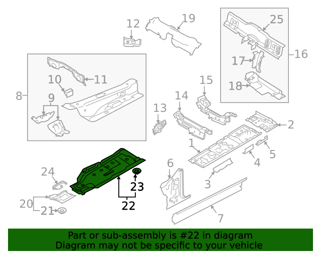 8W6-825-208-B - Floor Pan Splash Shield 2018-2024 Audi | AutoNation Parts