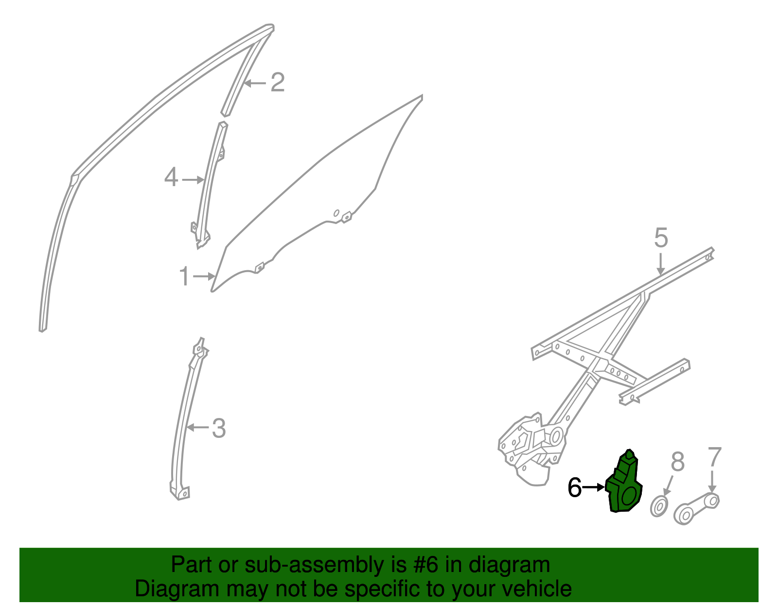 2012-2019 Nissan Window Motor 80731-3BA0A | Nissan Parts Central