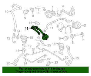 2014-2015 Audi R8 Secondary Air Injection Pump Hose 079-131-605-AT ...