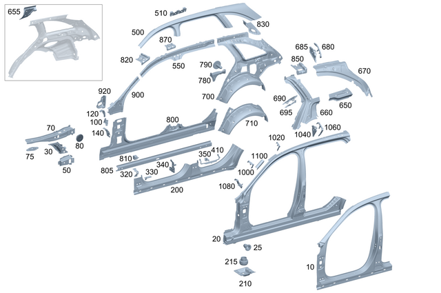 206-637-65-01 - Longitudinal Member 1956-2025 Mercedes-Benz | Mercedes ...