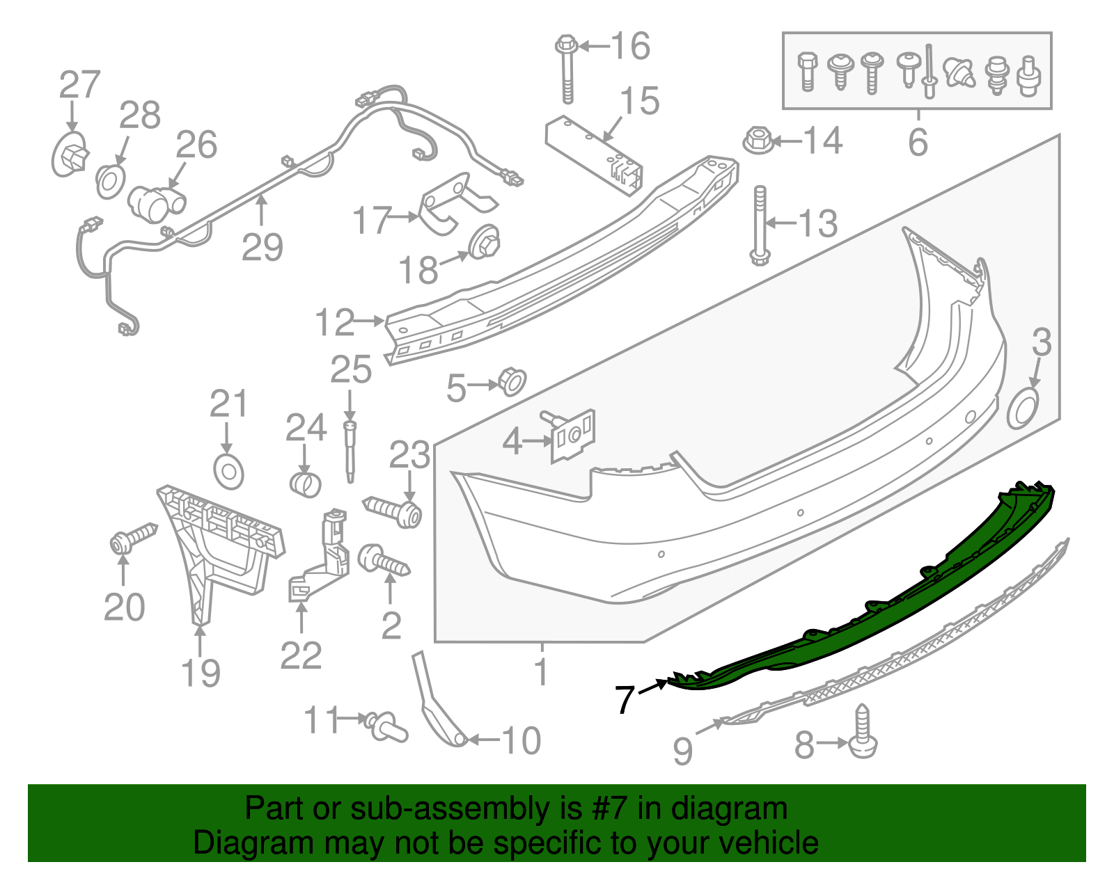 2015-2016 Audi Spoiler 8K0-807-521-J-Y9B | Audi OEM Parts Guy