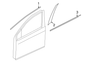 2013-2019 Nissan Sentra Belt Molding 80821-3SG0A | Nissan Parts Store