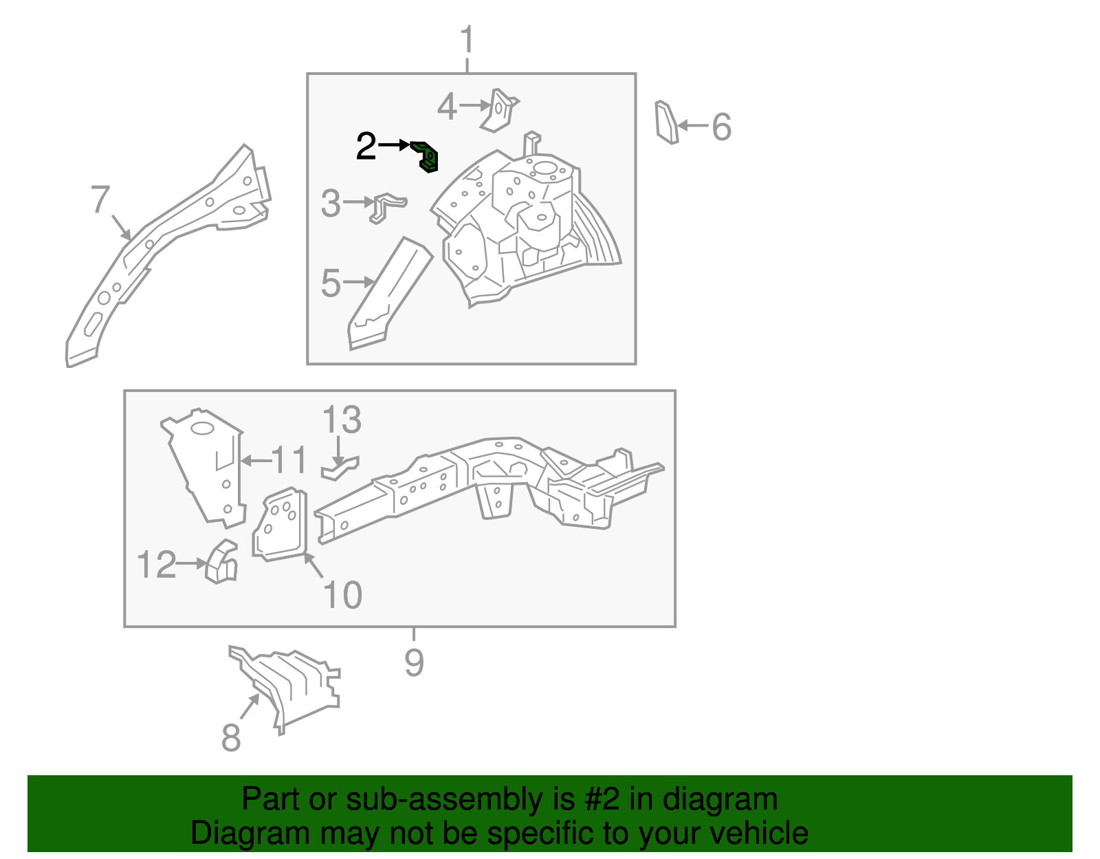 2012-2016 Honda CR-V Apron Assembly Bracket 60755-T0A-A00ZZ | OEM Parts ...