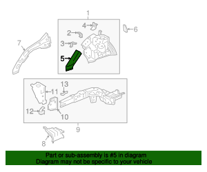 60613-T1W-A00ZZ - Upper Extension 2015-2016 Honda CR-V | Honda Parts Online