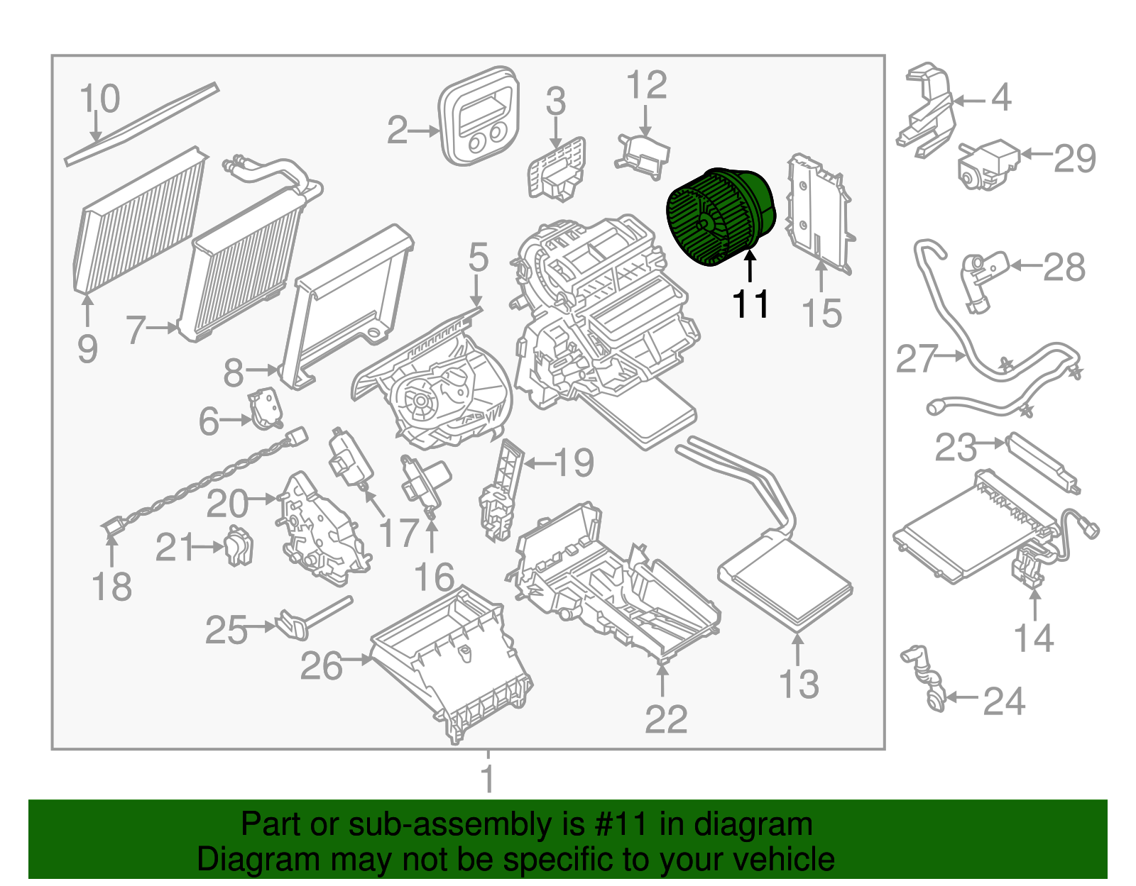 Genuine OEM Ford Part - Blower Motor H1FZ-19805-B | Genuine OEM Ford ...