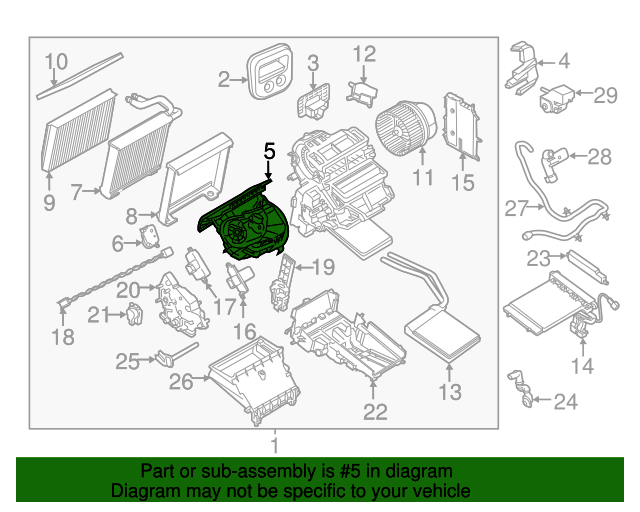Genuine OEM Ford Part - Blower Case DV6Z-18A484-A | Genuine OEM Ford ...
