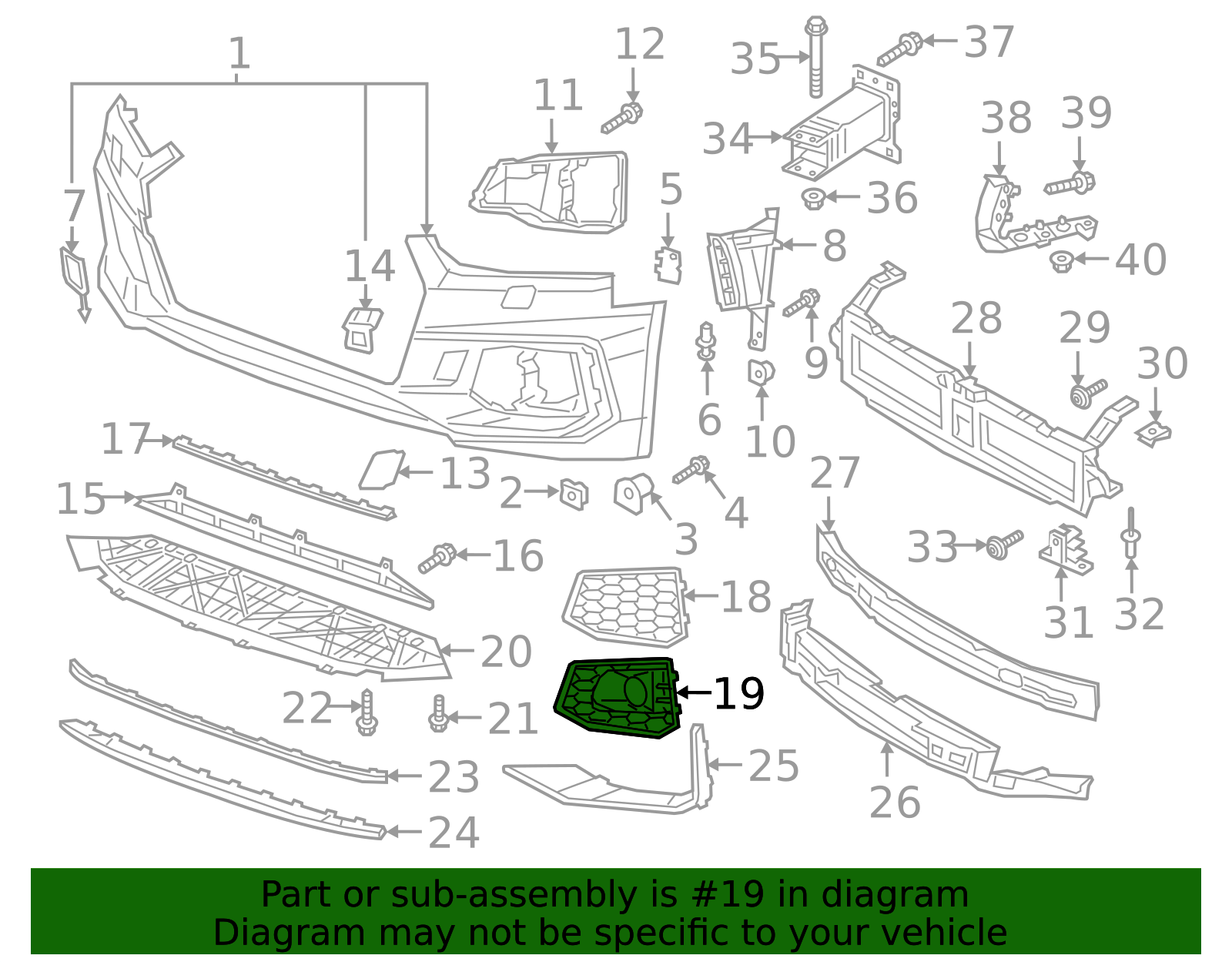8W6-807-681-Q-T94 - Outer Grille 2018-2019 Audi | Audi OEM Parts