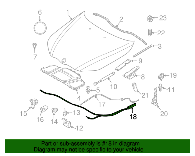 Genuine BMW 51-23-7-184-455 | Release Cable Extension | FREE Shipping ...