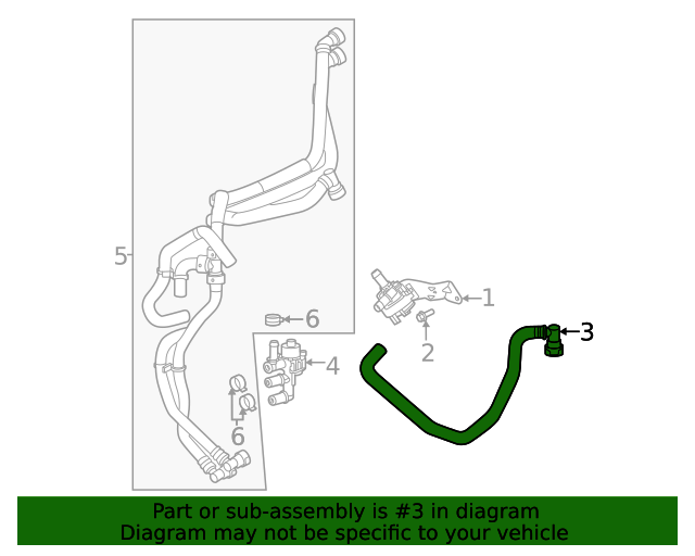 2021-2023 Ford F-150 Outlet Hose ml3z8a577b | TascaParts.com