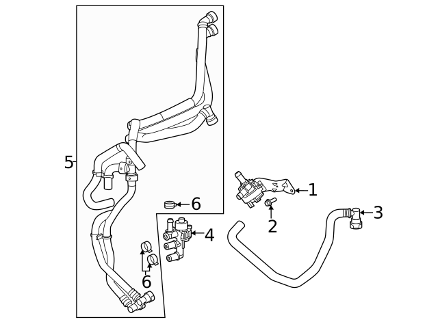 2021-2023 Ford F-150 Water Hose Assembly ML3Z-8B081-B | QuirkParts