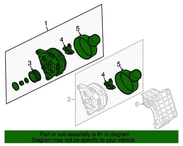 2011-2016 Audi Alternator 059-903-019-H | Audi USA Parts