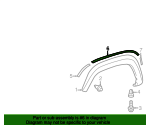 Genuine Toyota Wheel Arch Flare Gasket (Front) part# 53853-04070 for ...