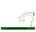 53855-04010 - Wheel Arch Flare Gasket (Front) - 2016-2023 Toyota Tacoma ...