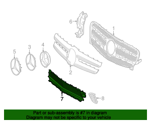 156-885-31-22 - Lower Grille 2015-2017 Mercedes-Benz | Mercedes-Benz ...