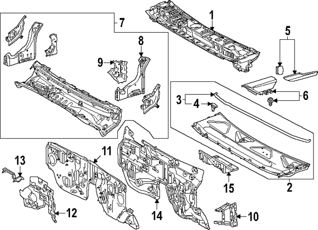 2024 Toyota Land Cruiser Cowl Grille 55708-60420 | Toyota Parts Center