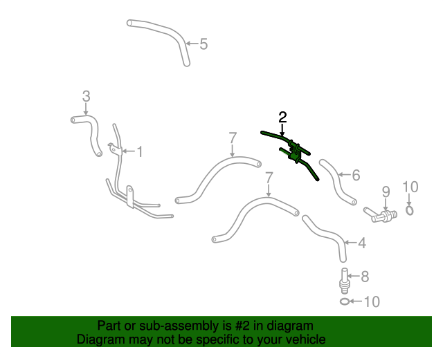 32907-02050 - Cooler Pipe 2014-2019 Toyota Corolla | Ourisman Toyota Parts