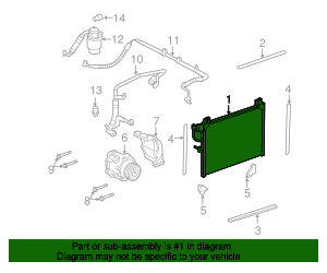 Genuine Condenser for 2005-2009 Saab 9-7x | Part# 89019256 | Over 30% ...