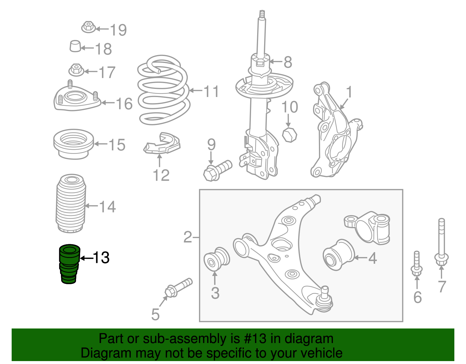 B45G-34-111A - Strut Bumper - 2014-2018 Mazda 3 | Mazda Parts Factor