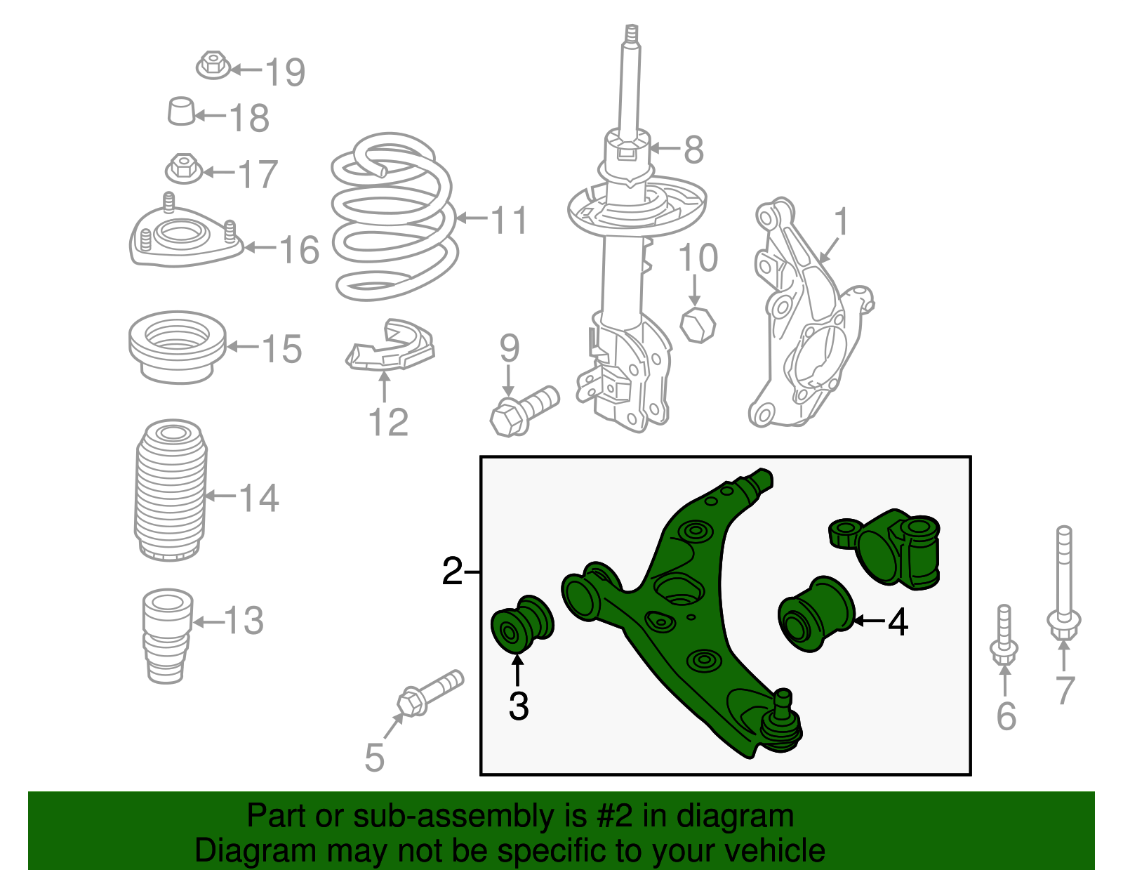 2014-2018 Mazda 3 Lower Control Arm B60S34300G | Retail Performance Auto Parts