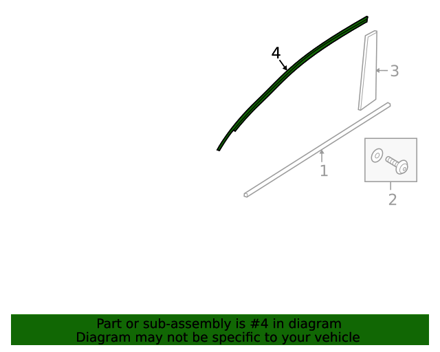 2021-2023 Hyundai Elantra Door Window Molding 82860-AA000 ...