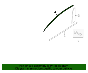 82850-AA000 - Door Window Molding 2021-2024 Hyundai | AutoNationParts.com