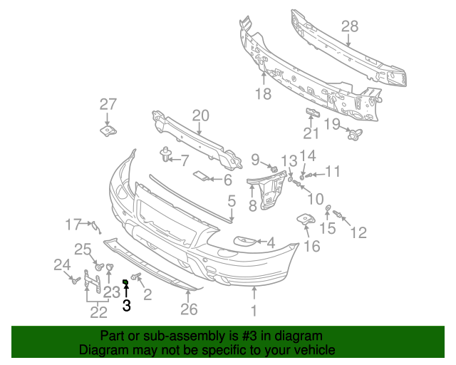 2001-2007 Volvo Bumper Cover Plug 9484554 | TascaParts.com