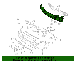 30655502 - Bumper Cover Reinforcement Beam 2001-2007 Volvo ...