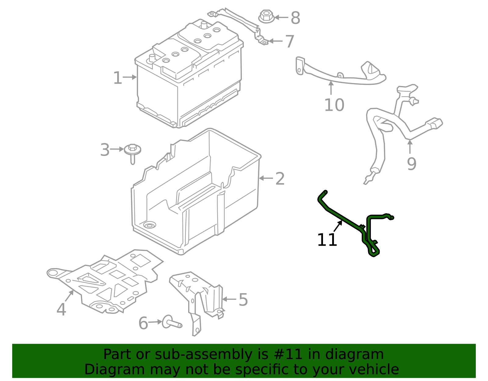 2024-2025 Ford Escape Negative Cable PZ1Z-14301-P | QuirkParts