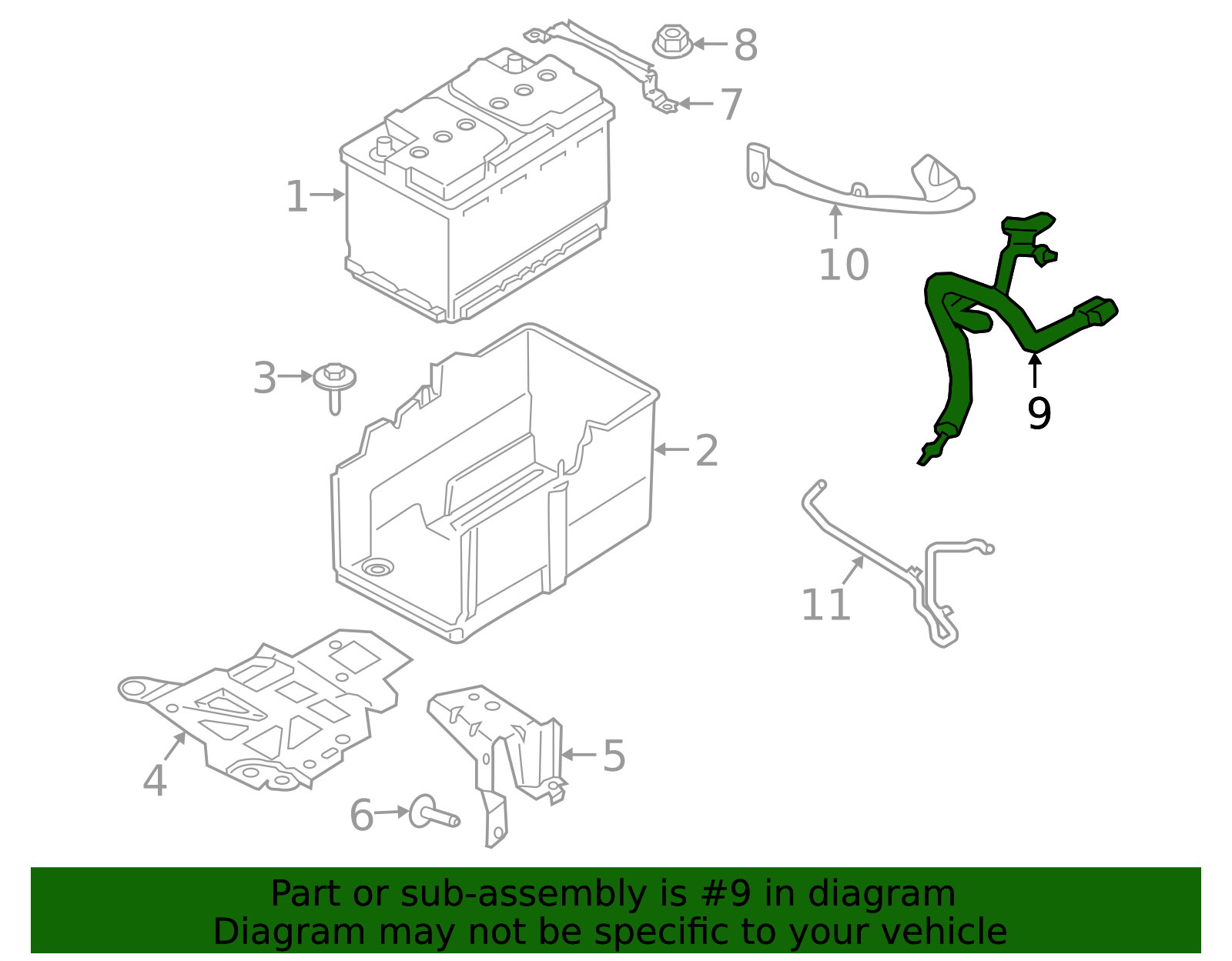 LX6Z-14300-K - Positive Cable 2020 Ford Escape | Big 3 Auto Parts
