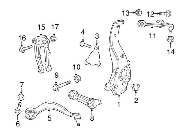 2016-2020 Cadillac CT6 Front Passenger Side Front Lower Control Link ...