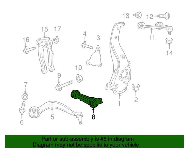 2016-2020 Cadillac CT6 Lower Control Arm 84008404 | TascaParts.com