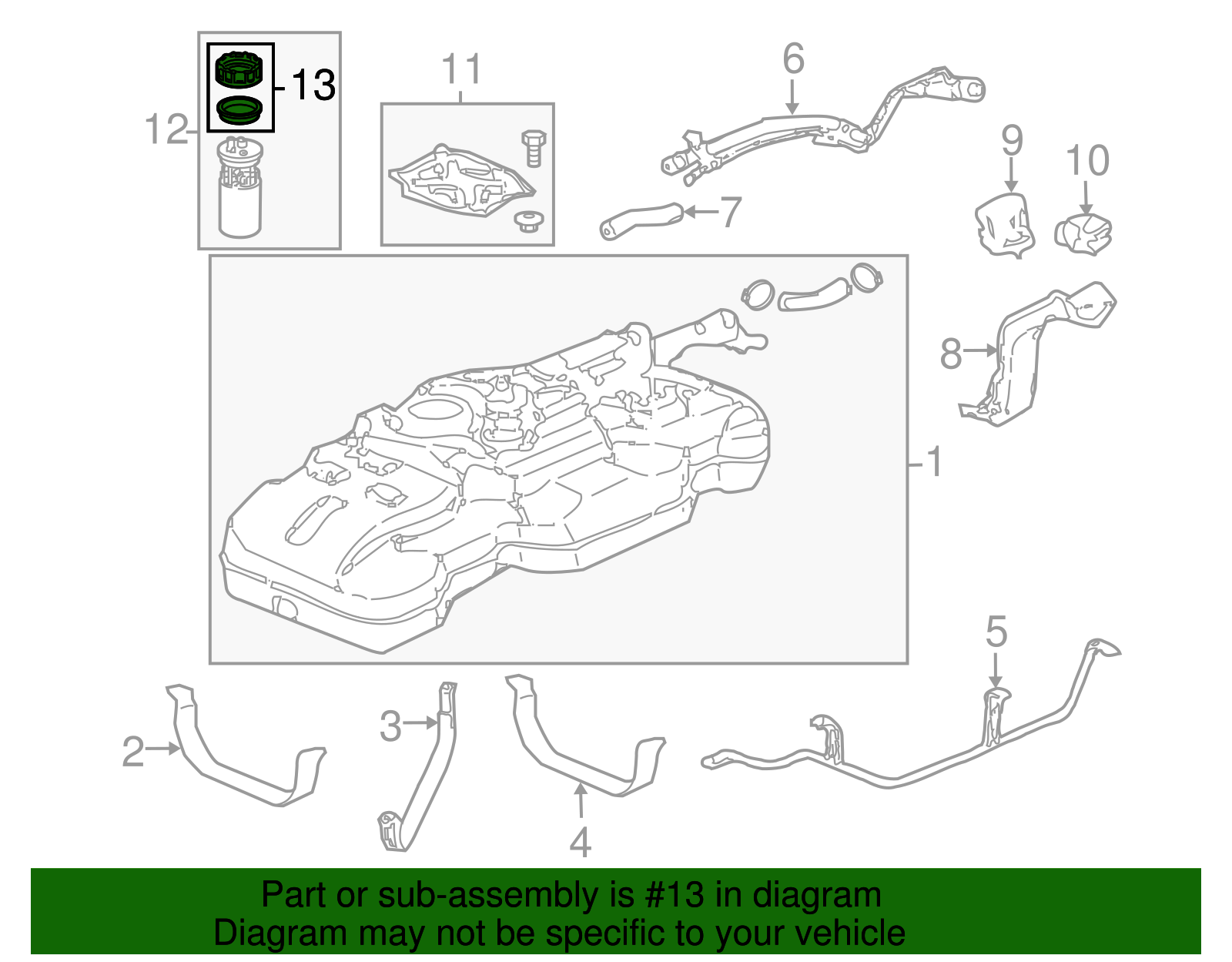 17046-S5A-A00 - Fuel Pump Assembly Lock Nut 2002-2005 Honda | Honda ...