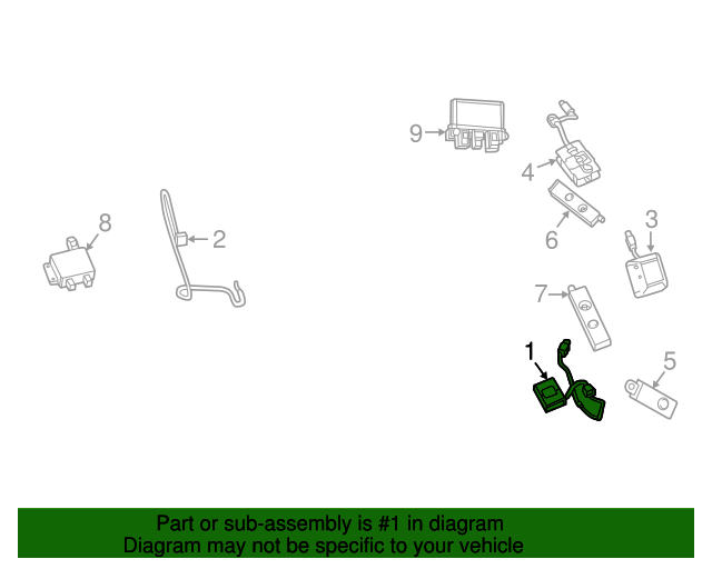 246-905-42-01 - Radio Antenna Assembly 2015-2020 Mercedes-Benz ...