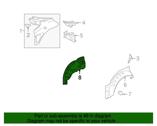 2010-2015 Chevrolet Camaro Passenger Side Rear Wheelhouse Inner Panel ...
