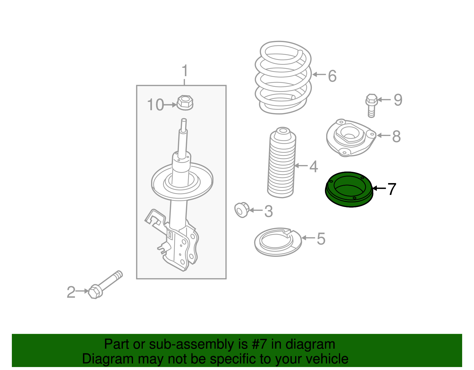2014-2025 Nissan Strut Bearing 54325-3YW0A | Nissan RVA