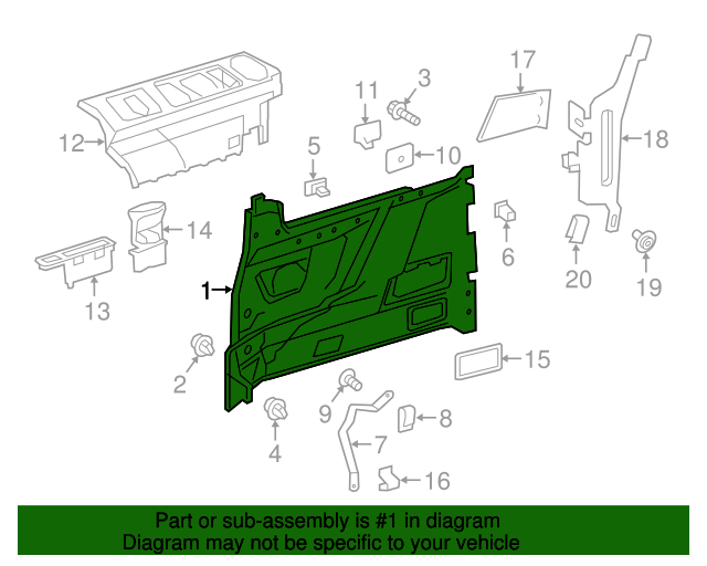 447-690-49-53-7386 - Lower Panel 2018-2023 Mercedes-Benz Metris ...
